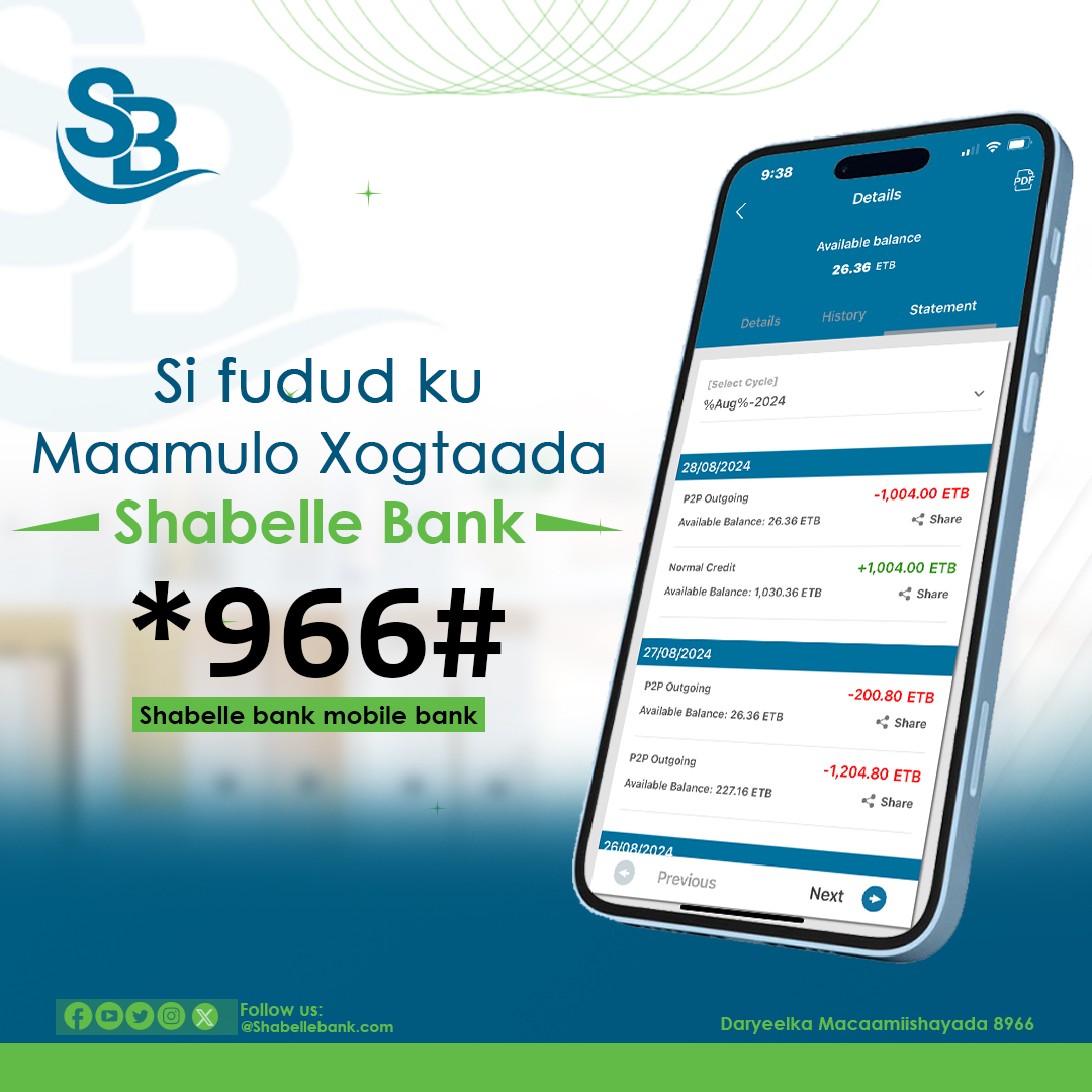mobile app – Shabelle Bank